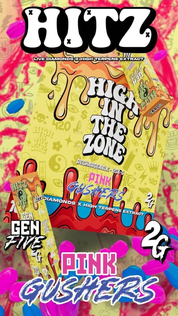 Hitz 2G Disposable Vape - hitzlaofficial.com - Pink Gushers